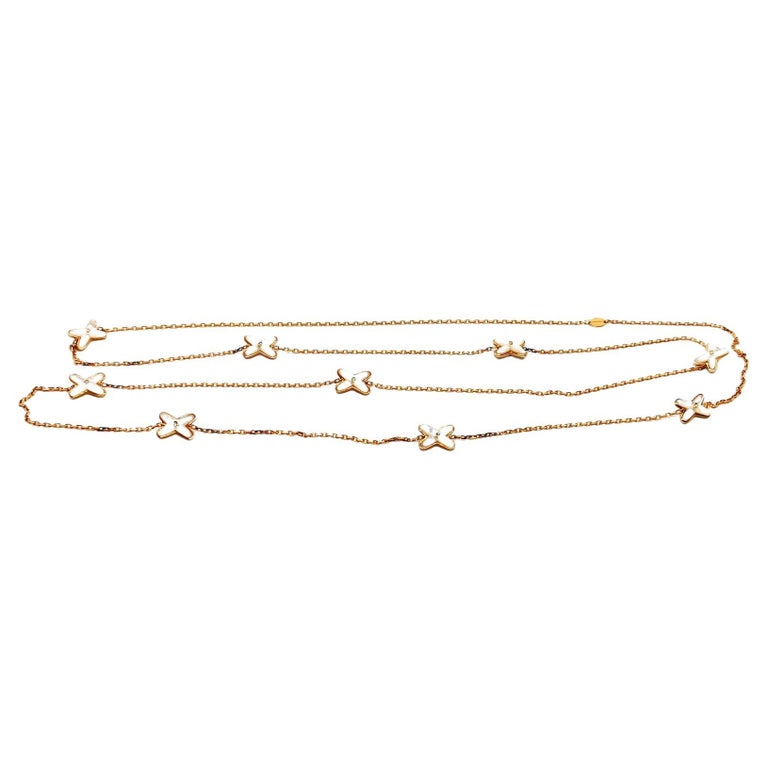 Chaumet Chain Necklace Jeux De Liens Rose Golddiamond For Sale at 1stDibs