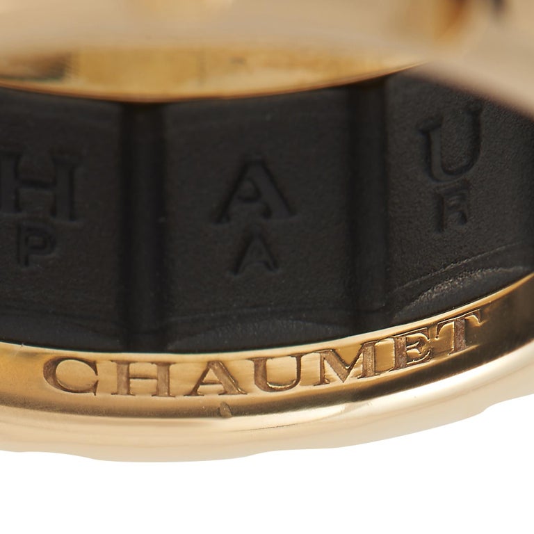 Chaumet Class One 18K Yellow Gold Diamond Band Ring For Sale at 1stDibs