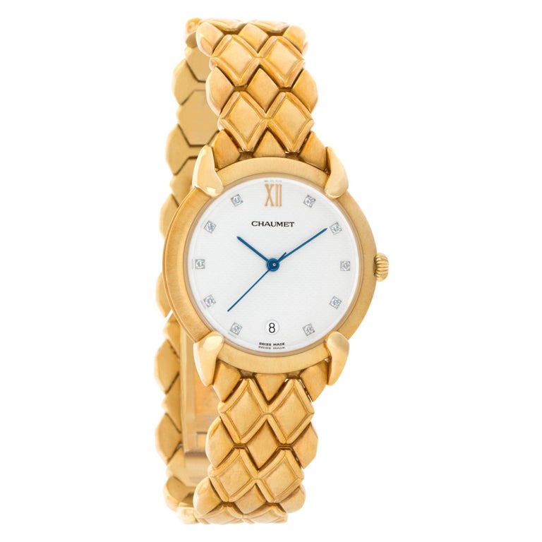 Chaumet Classic Watch in 18k Yellow Gold with Original Diamond Dial For ...