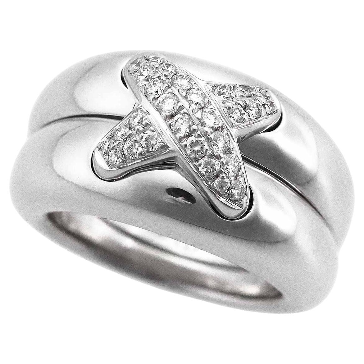 Chaumet 18 Karat White Gold Class One XL Croisière Ring For Sale at 1stDibs
