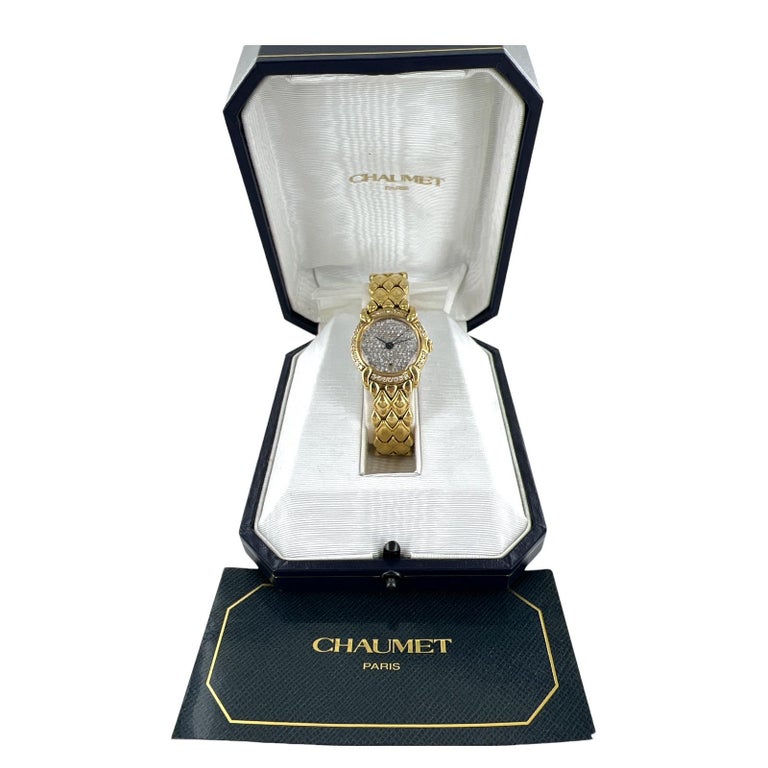 Chaumet Diamond Paris Elysses 18 Karat Yellow Gold Ladies Watch, Circa ...