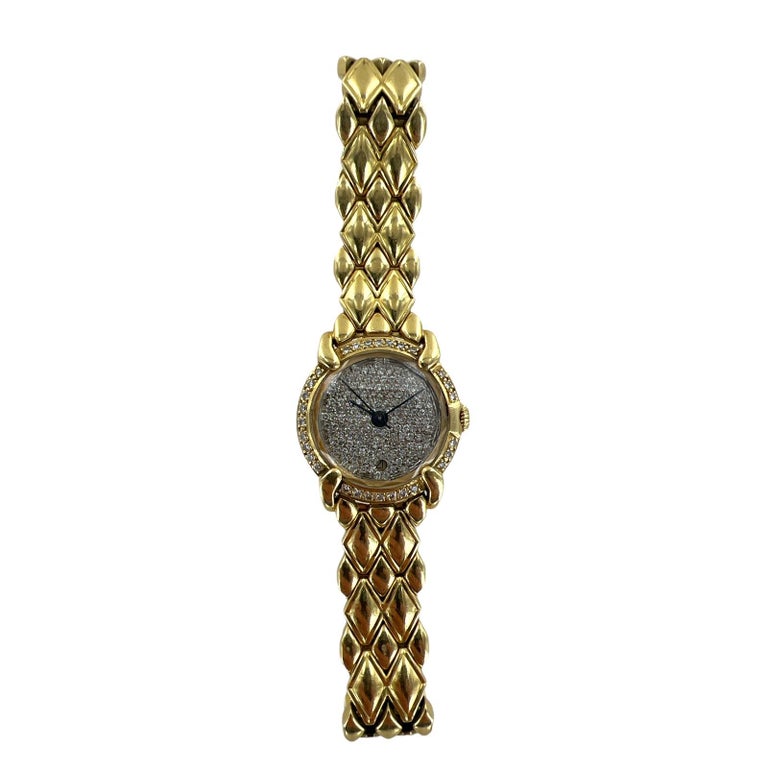 Chaumet Diamond Paris Elysses 18 Karat Yellow Gold Ladies Watch, Circa ...