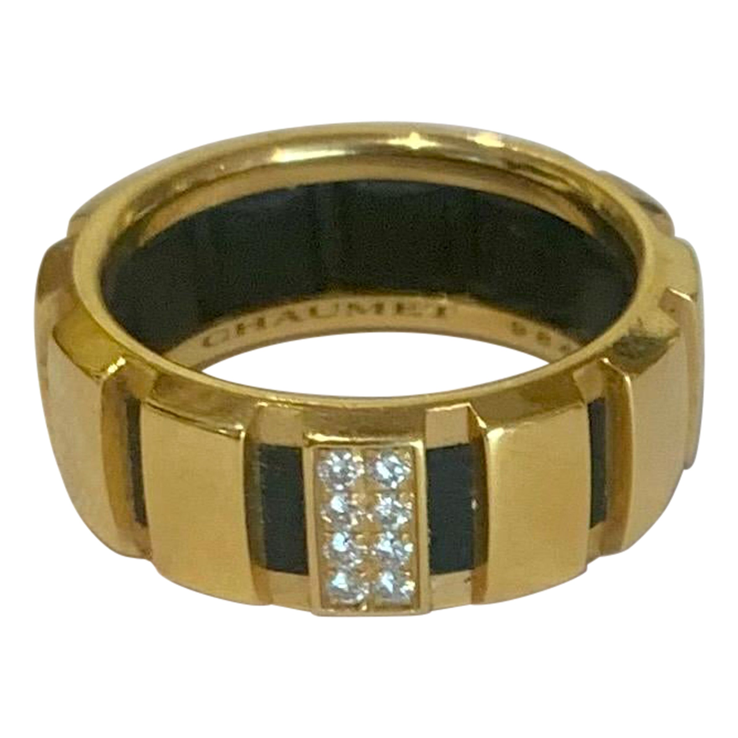 Chaumet Diamond Single Stone Ring in 18 Karat Yellow Gold 0.20ct For ...
