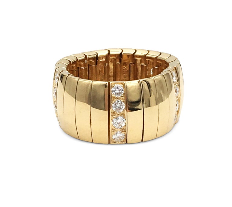 Chaumet Gold and Diamond Flexible Ring at 1stDibs