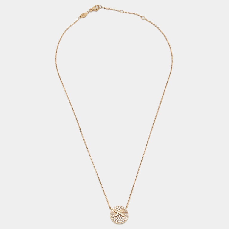 Chaumet Jeux de Liens Harmony Diamond 18k Rose Gold Small ModelNecklace ...