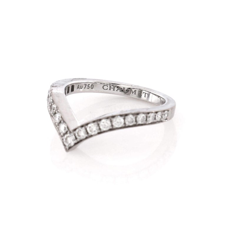 Chaumet Josephine Aigrette Ring 18k White Gold and Pave Diamonds For ...