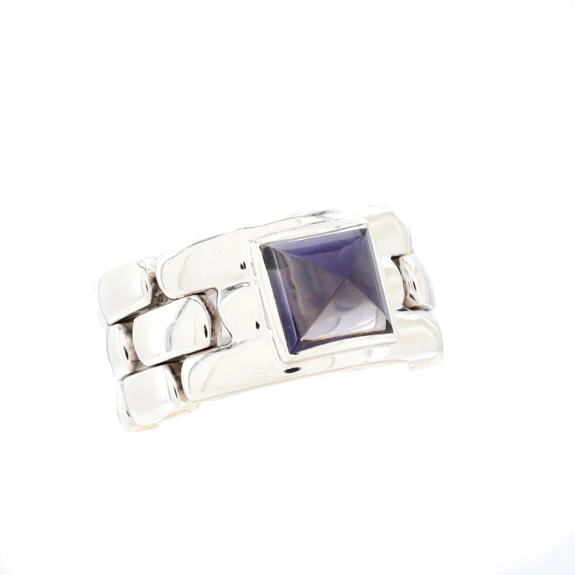 Chaumet Khesis Ring 18k White Gold with Amethyst For Sale at 1stDibs