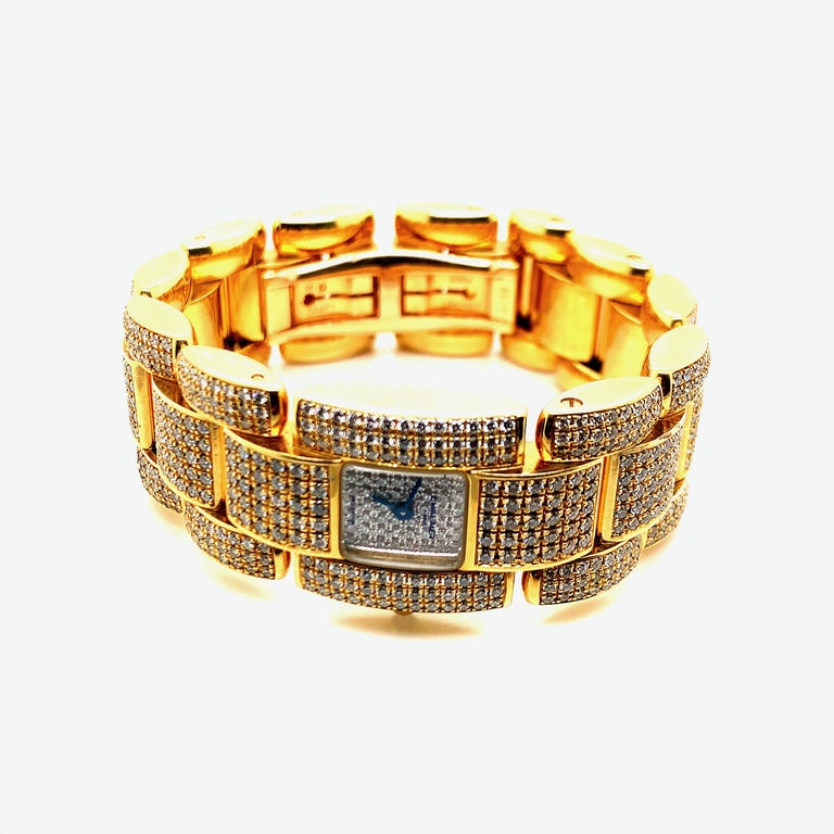 Chaumet Lady's Watch 'Square' Diamonds For Sale at 1stDibs