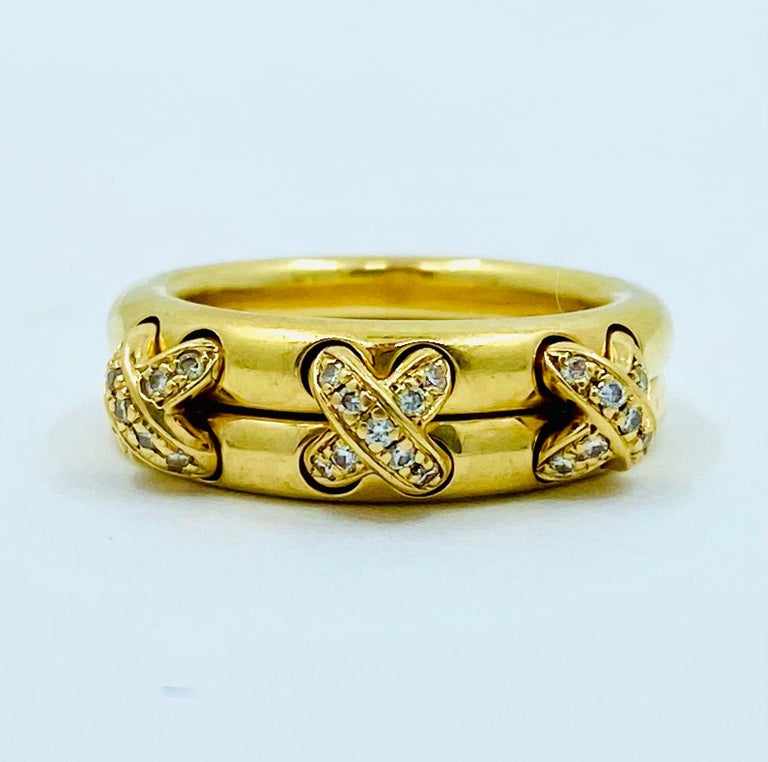 Chaumet Liens X Gold Ring For Sale at 1stDibs
