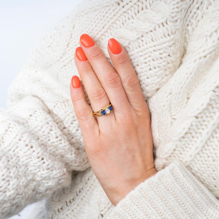 Chaumet Paris 18kt Yellow Gold Ladies’ Diamond and Sapphire Ring For ...