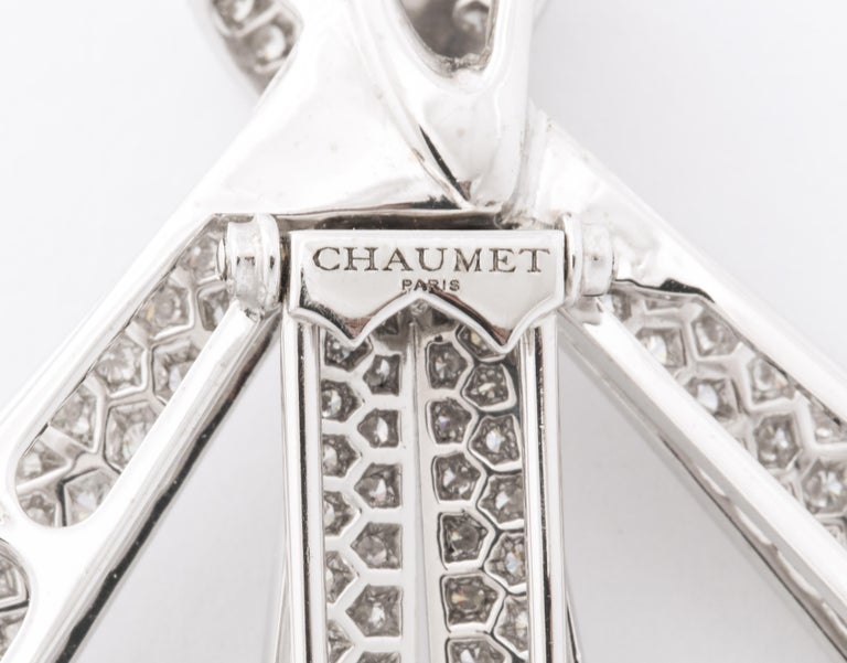 Chaumet Paris Diamond Bow Brooch For Sale at 1stDibs