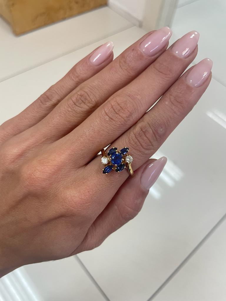 Chaumet-Paris Sapphire and Diamond Ring, 1.60ct Sapphire 0.3ct Diamond ...