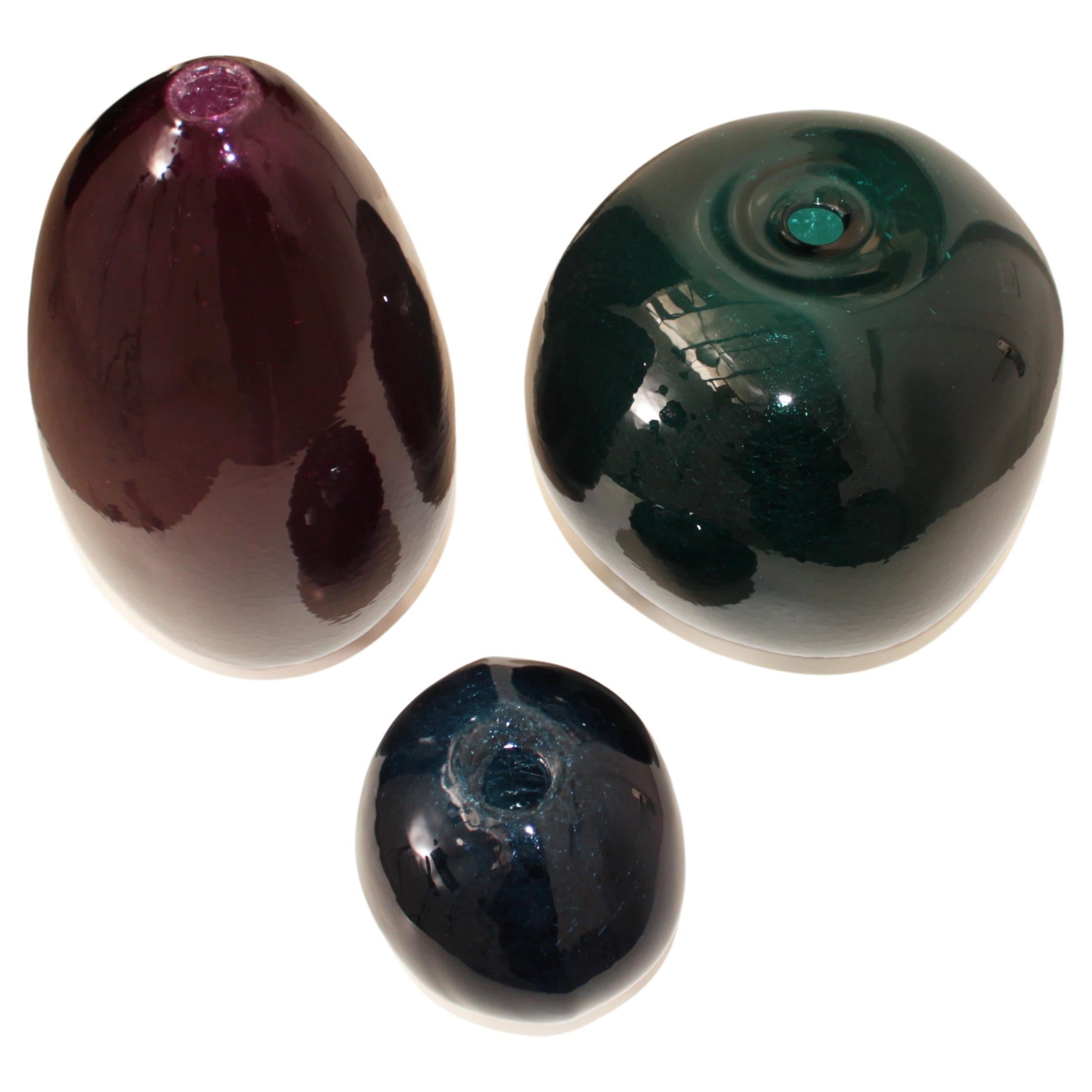 Binary Plum Handblown Modern Glass Pendant Light, Made in the USA For ...