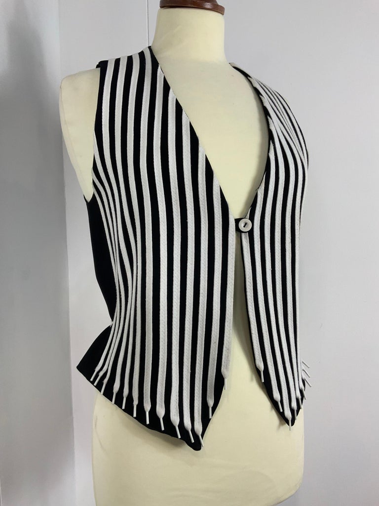 Cheap and Chic by Moschino vintage strings Vest For Sale at 1stDibs