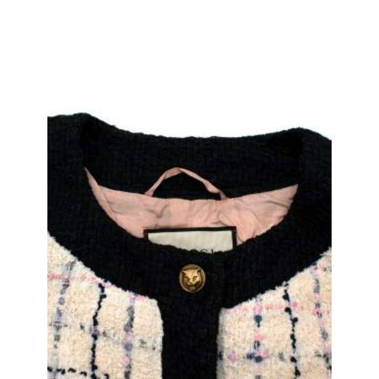 checked bouclé tweed jacket For Sale at 1stDibs