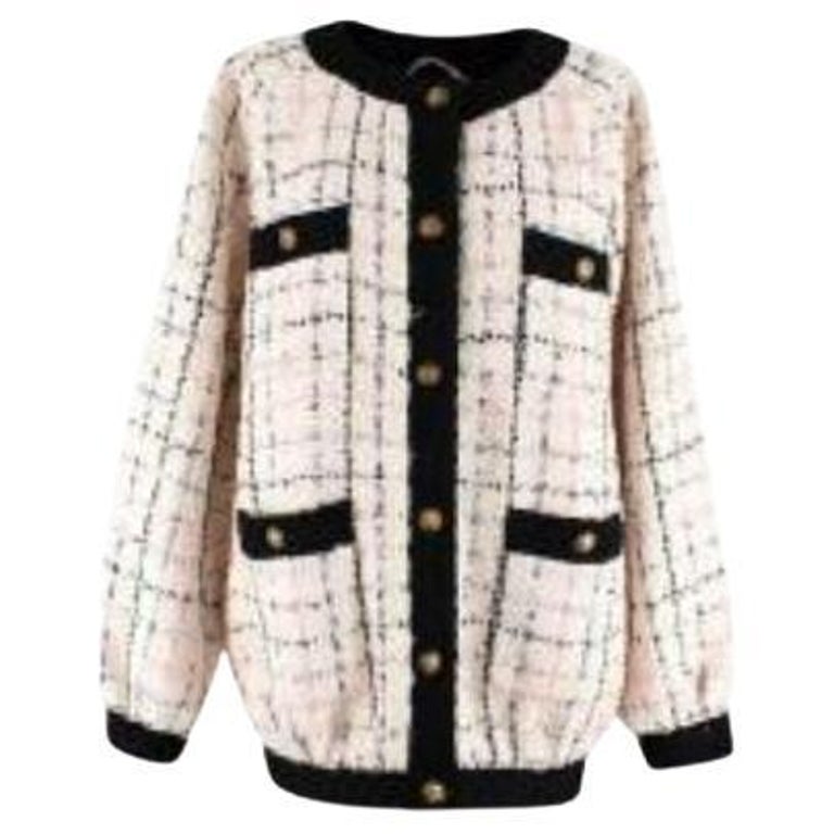 checked bouclé tweed jacket For Sale at 1stDibs