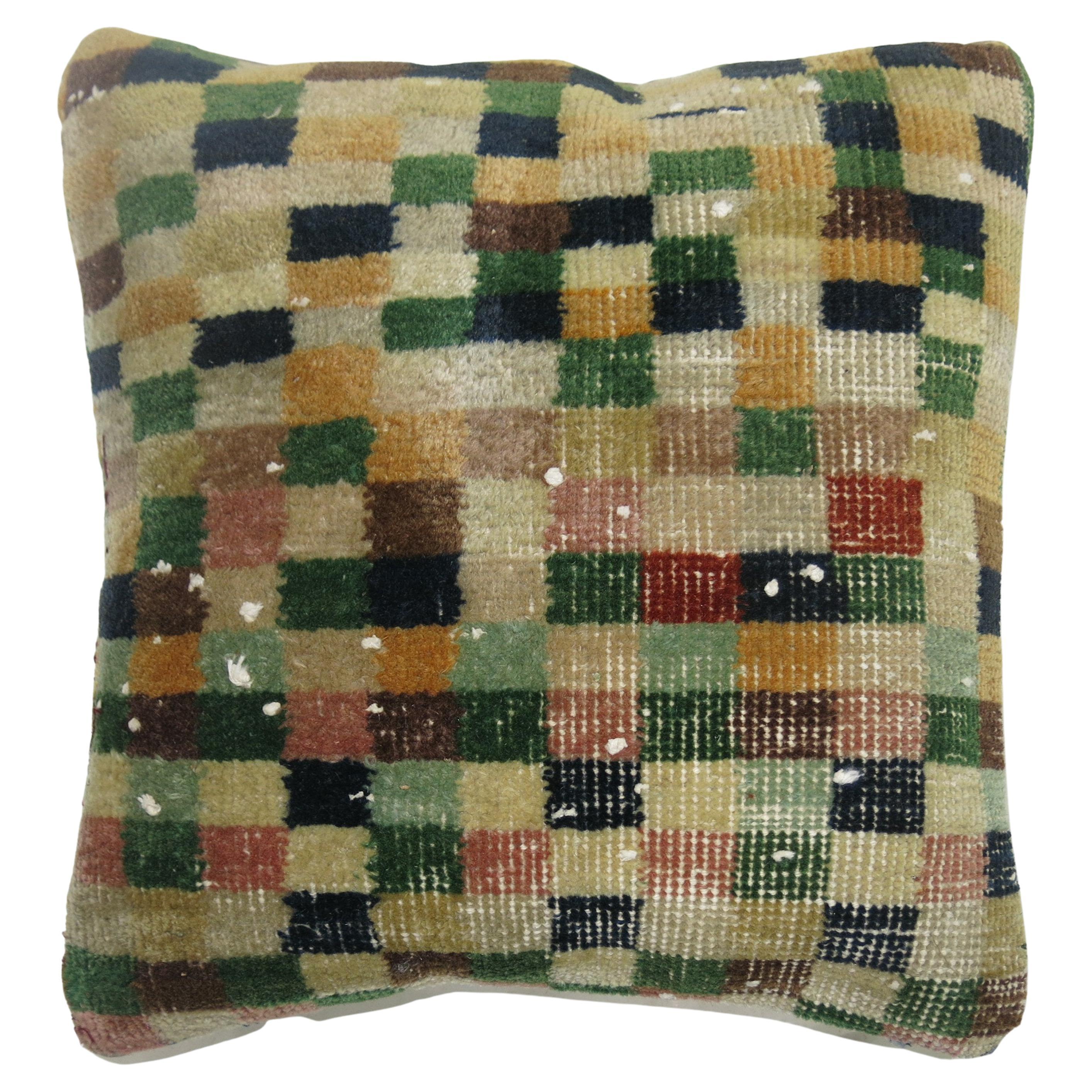Turkish Checkerboard Pillow at 1stDibs