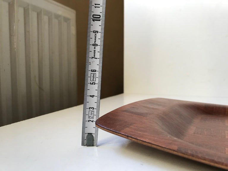 Checkered Serving Tray in Teak by Silva, Denmark, 1970s For Sale at 1stDibs