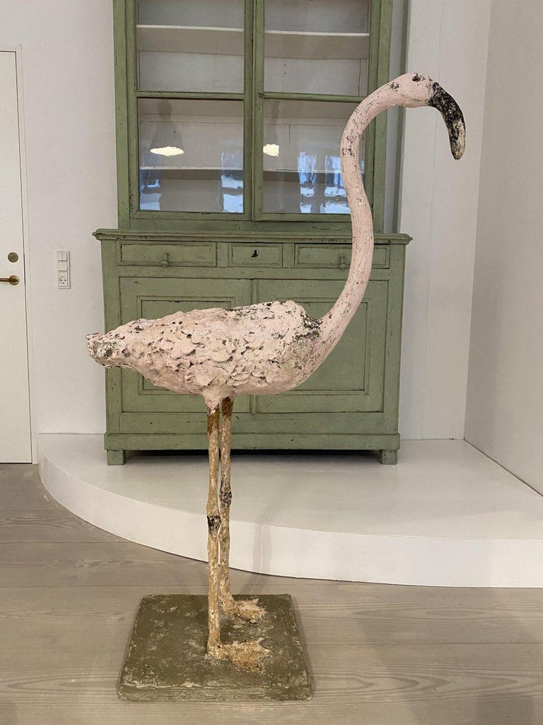 Cheerful Pale Pink Flamingo Figurine-France 1960s For Sale at 1stDibs