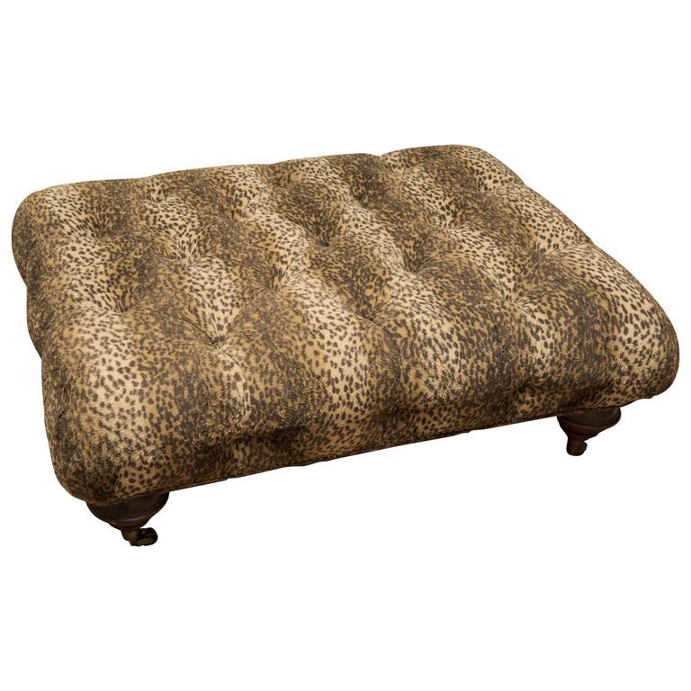 Cheetah Print Ottoman For Sale at 1stDibs