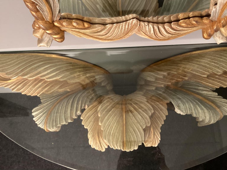 Chelini Italien Console with Mirror Hand Carved 70s 80s Hollywood ...