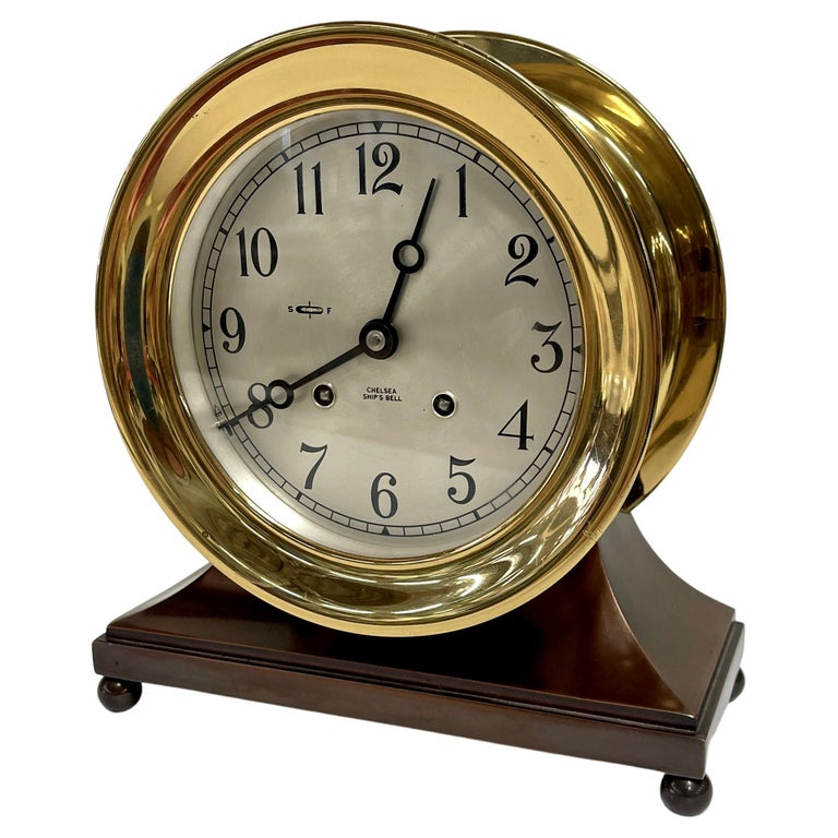 Chelsea Bronze Ships's Bell Clock For Sale at 1stDibs | bell clock co ...