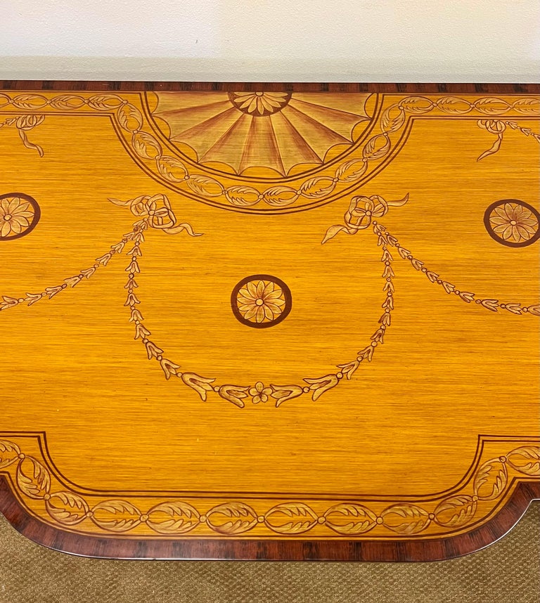 Chelsea House Paint Decorated Console Table For Sale at 1stDibs