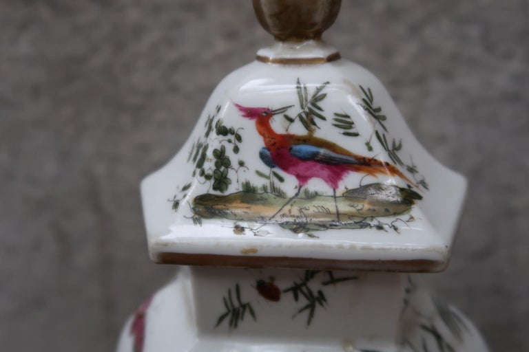 Chelsea, Pair of Color Birds Neoclassical English Porcelain Signed ...