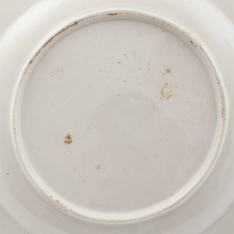 Chelsea Porcelain Gold Anchor Feather-Edged Sweet Plate 1756-1769 For ...