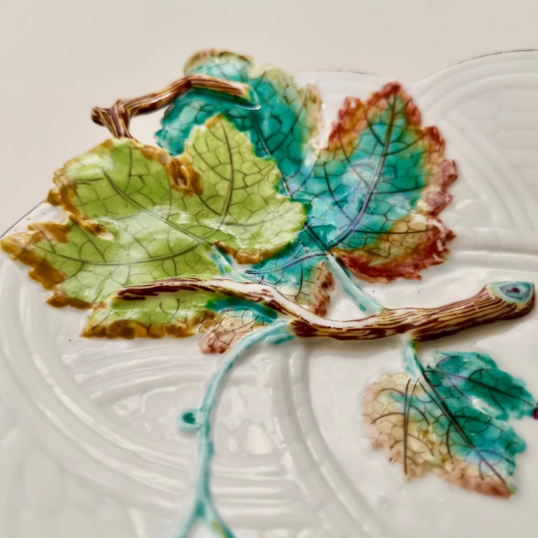 Chelsea Porcelain Serving Dish, Embossed Vines and Moths, Georgian ...