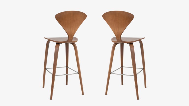 Cherner Counter Stools in Walnut by Norman Cherner, Pair at 1stDibs ...