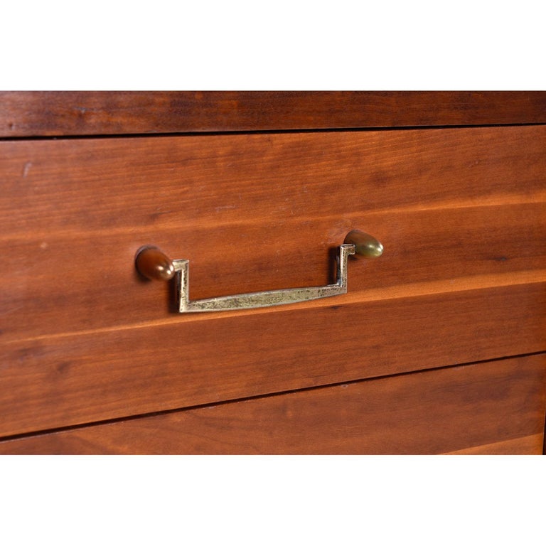 Cherry Bachelors Chest by Hickory MFG with Brass Bullet Shaped Handles ...