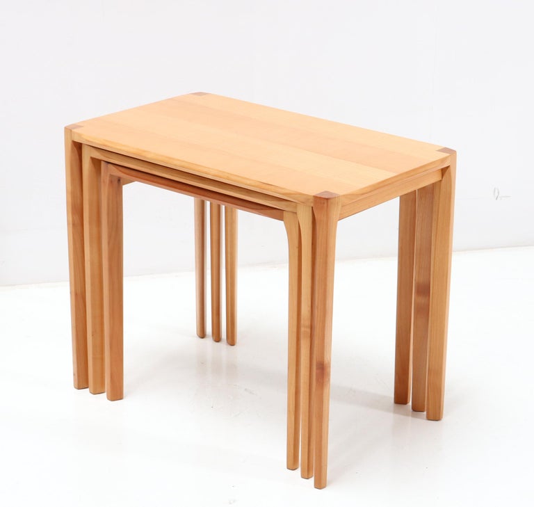Cherry Mid-Century Modern Nesting Tables by Rex Raab for Wilhelm Renz ...