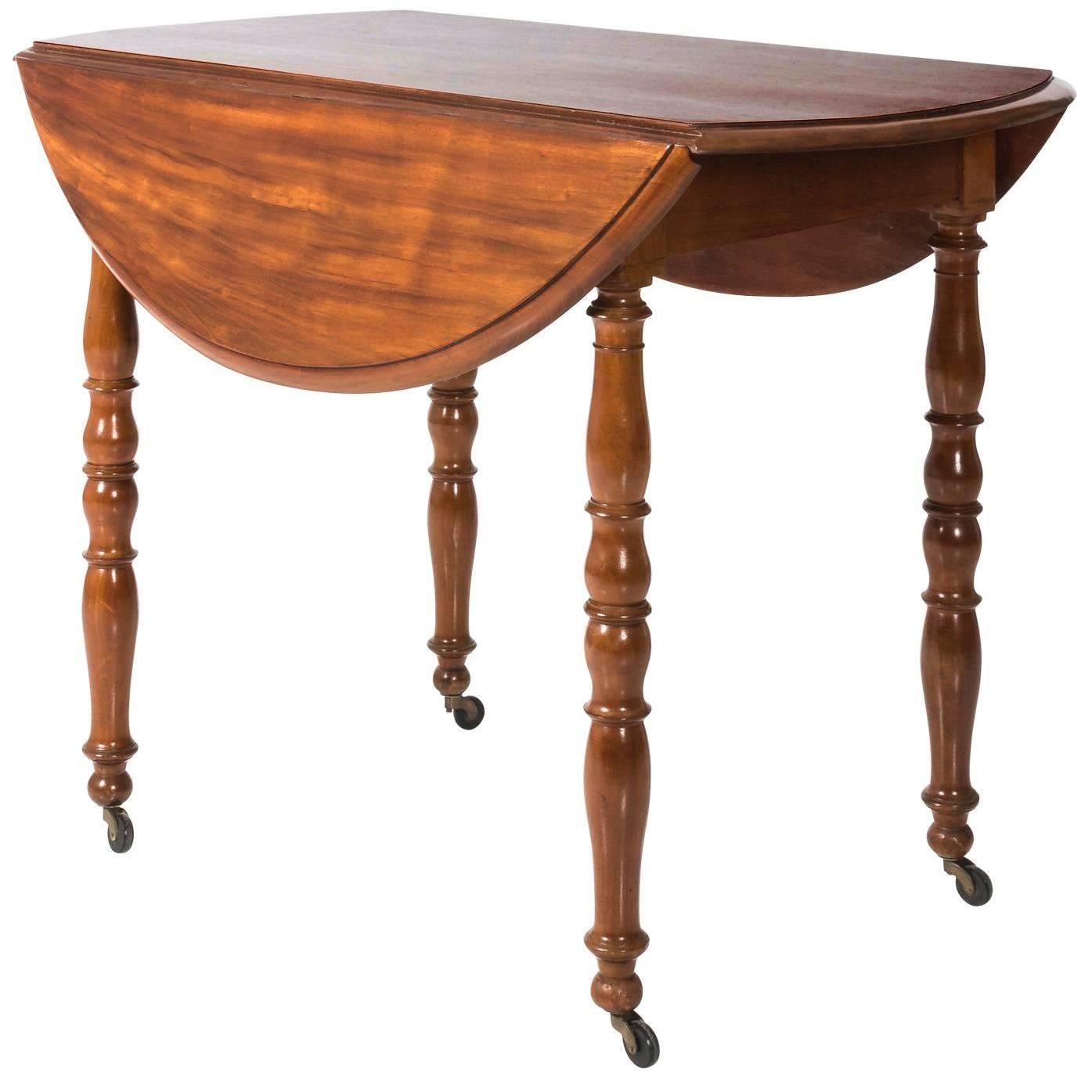 Cherrywood Drop-Leaf Table at 1stDibs