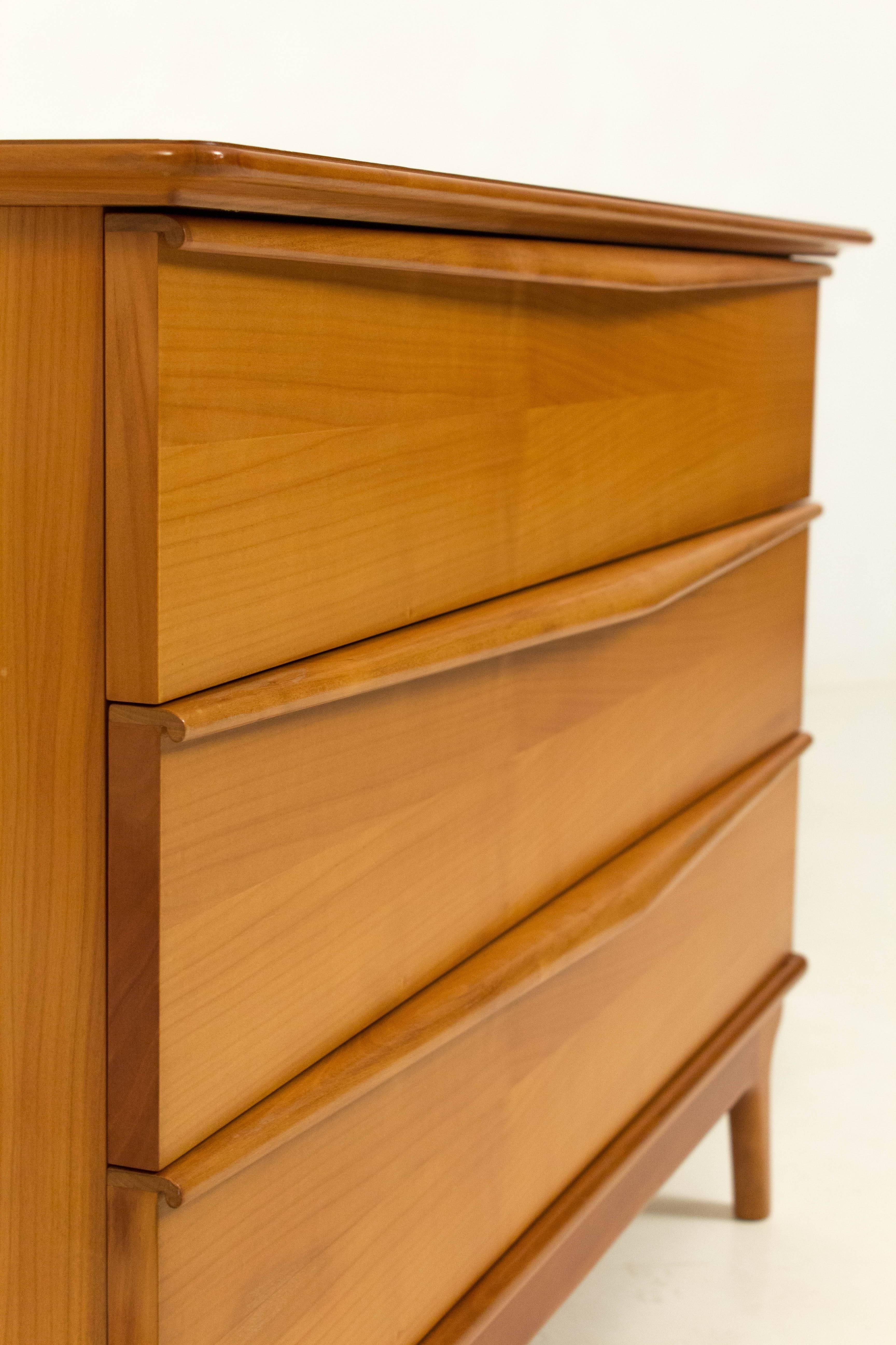 Cherrywood Mid-Century Modern Organic Commode, 1970s For Sale at 1stDibs