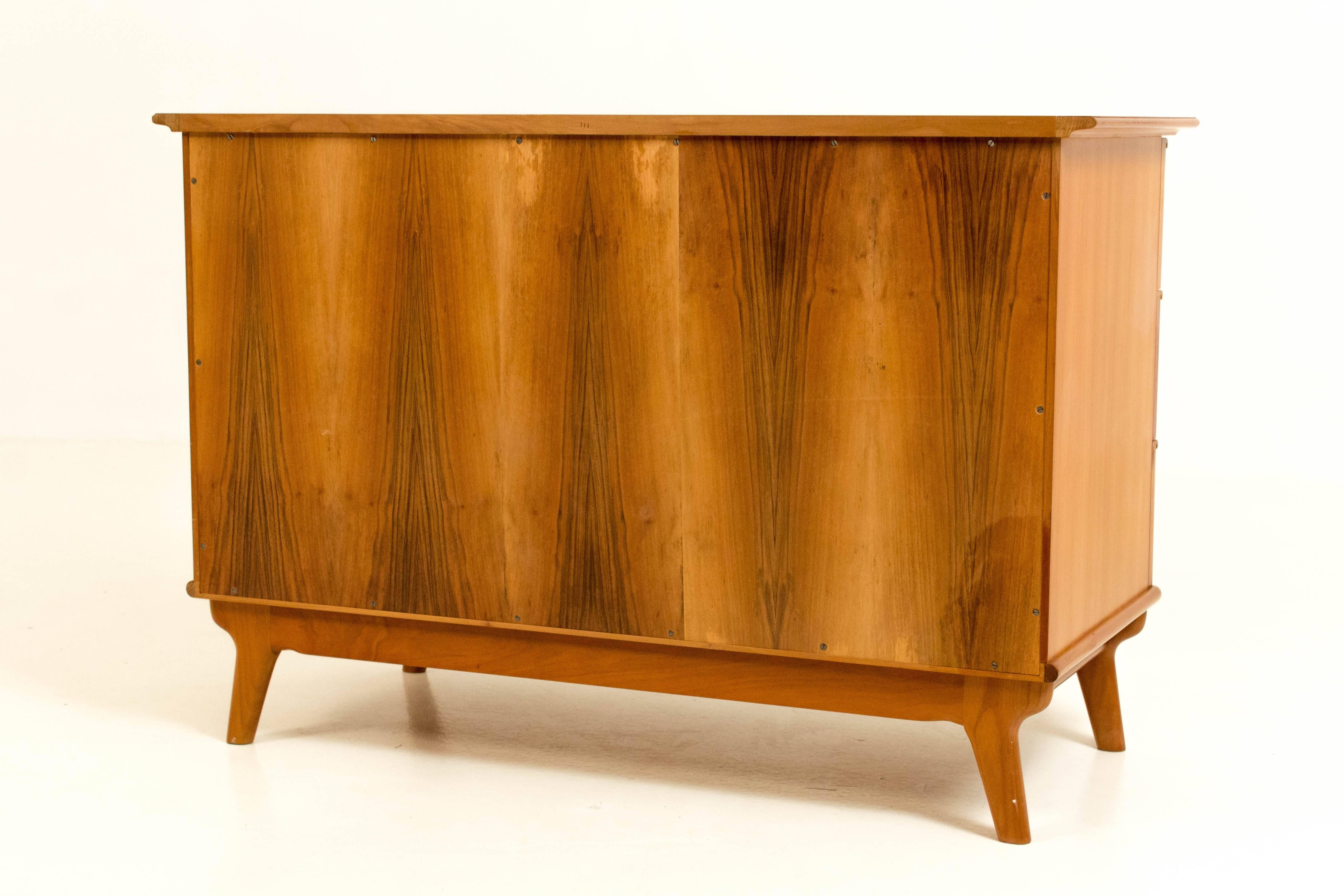Cherrywood Mid-Century Modern Organic Commode, 1970s For Sale at 1stDibs