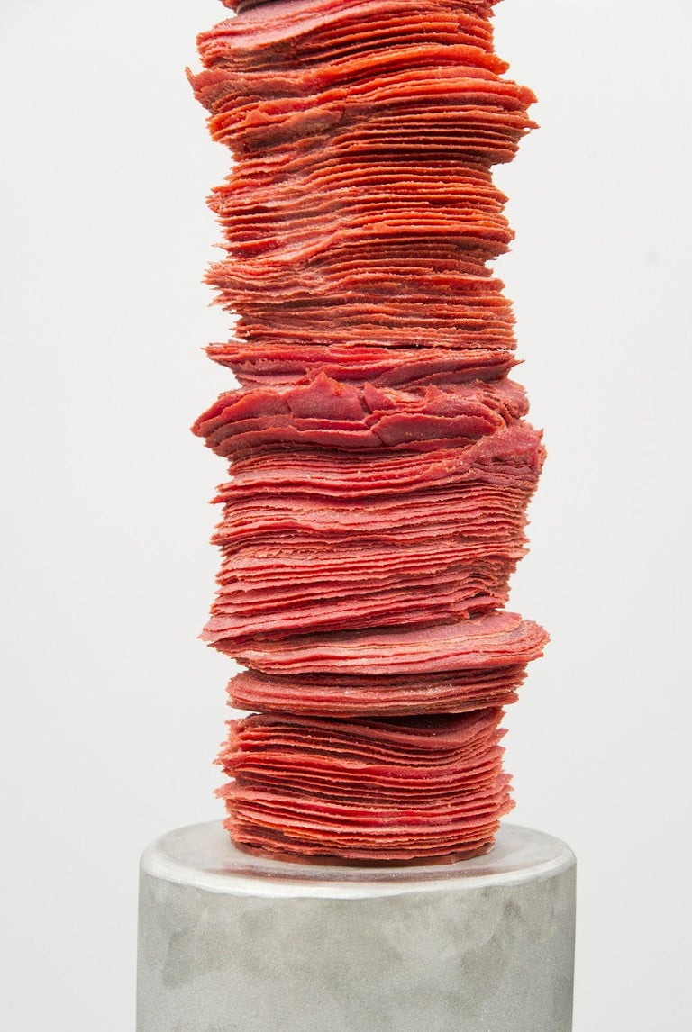 Cheryl Wilson Smith - Rising Trio - tall, dynamic, textured, red, glass ...