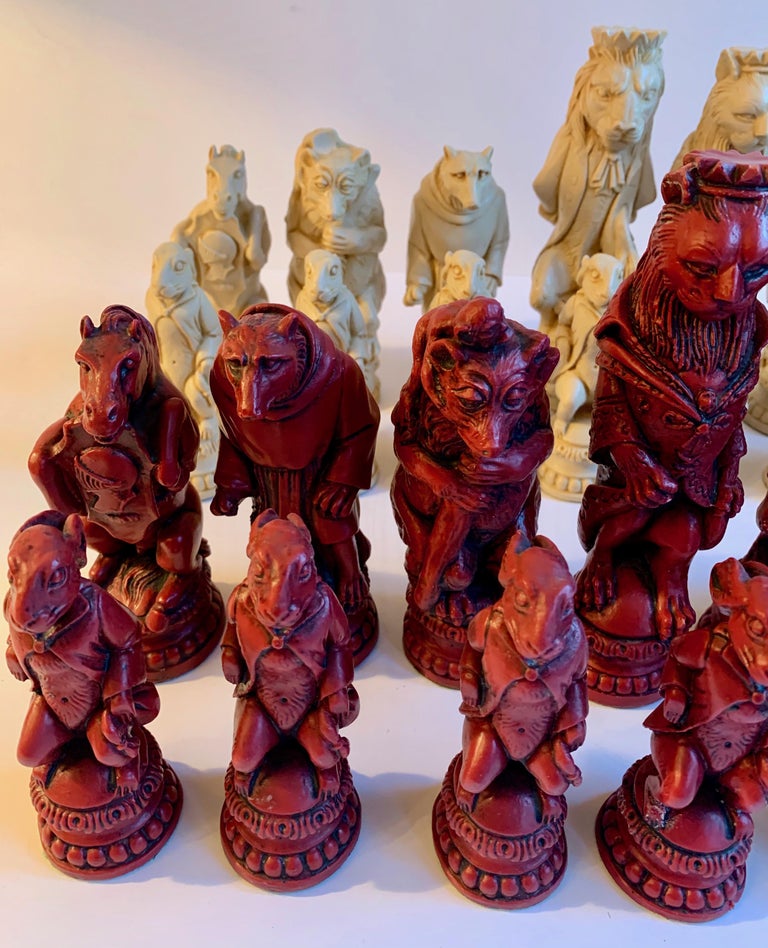Reynard Chess Set of Woodland Animals at 1stDibs