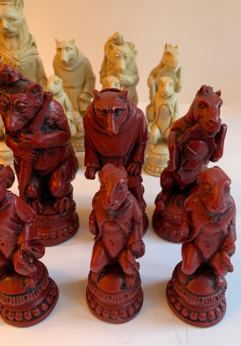 Reynard Chess Set of Woodland Animals at 1stDibs