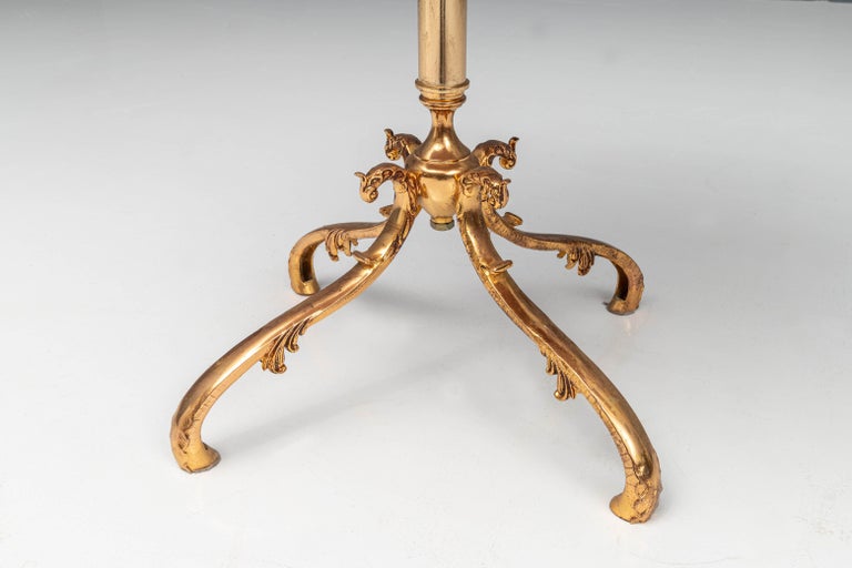 Chess Table by Aldo Tura in Lacquered Goatskin and Brass, Italy, 1970's ...