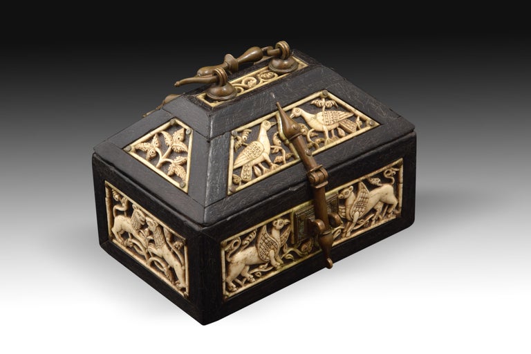 Chest. Bone, Wood, Metal Fittings. After Romanesque Models, 20th ...