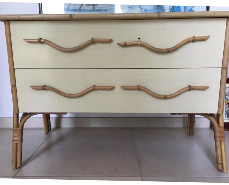Chest of Draw in Formica and Bamboo For Sale at 1stDibs