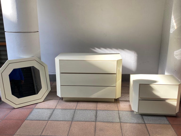 Chest of Drawers and Mirror Set For Sale at 1stDibs
