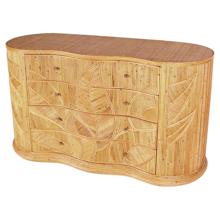 Chest of Drawers in Natural Rattan For Sale at 1stDibs