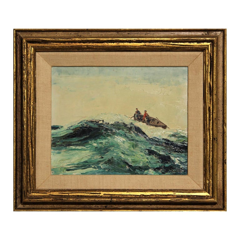 Chester Dixon Snowden 1 - Blue Toned Impressionist Seascape with ...