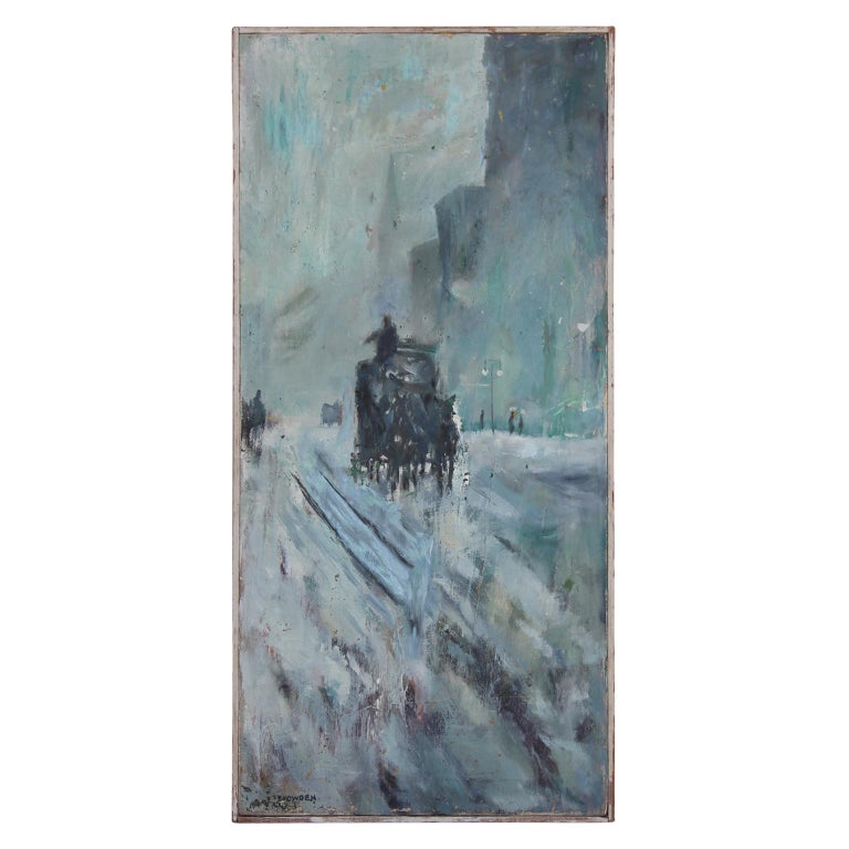 Chester Dixon Snowden 1 - Untitled Winter Carriage Scene at 1stDibs