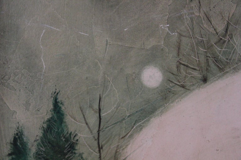 Chester Dixon Snowden 1 - Winter Scene with a House at 1stDibs