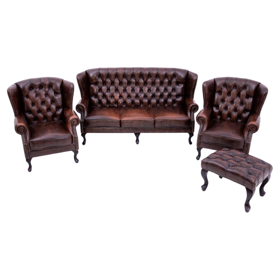 Chesterfield living room set, Western Europe. For Sale at 1stDibs