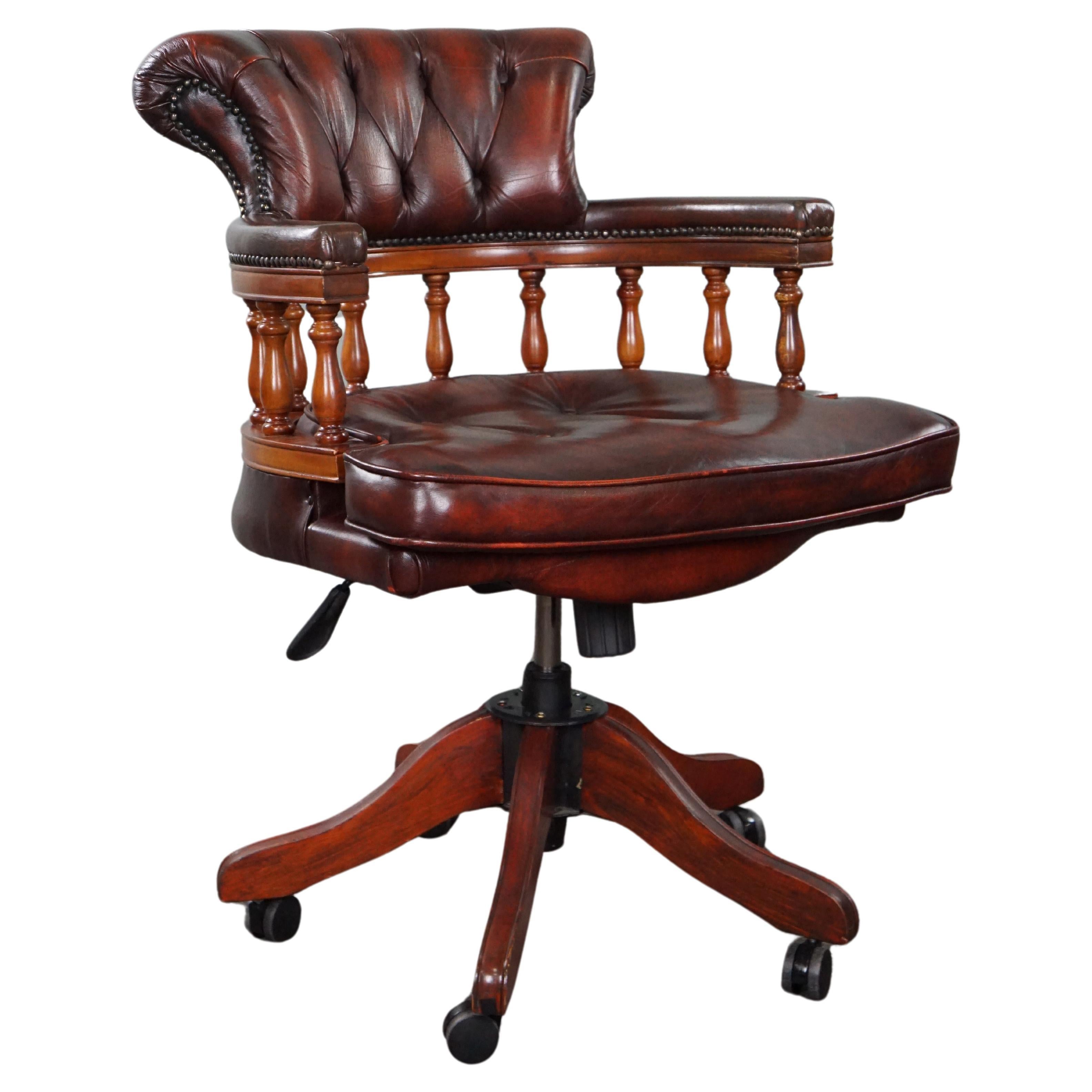 Chesterfield office chair / Captain's Chair, adjustable and tiltable ...