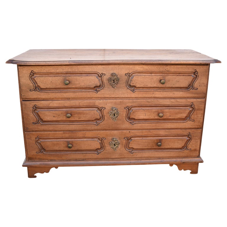 Chestnut Chest of Three Drawers at 1stDibs